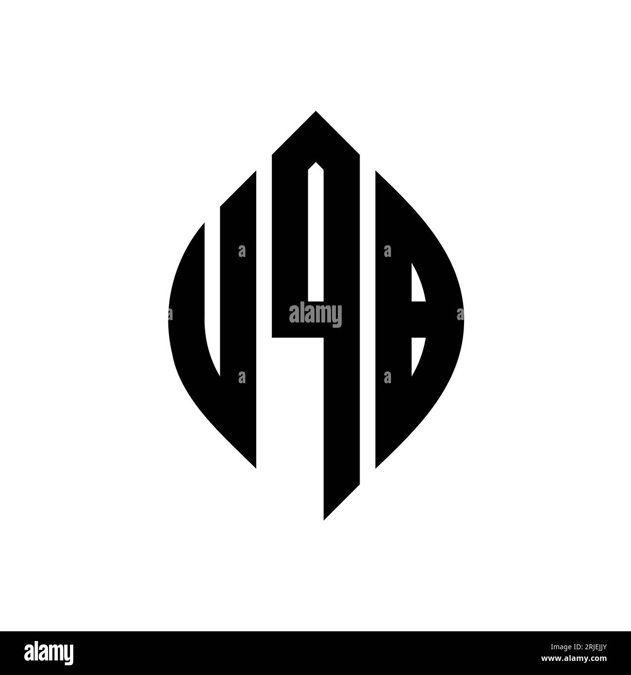 UQB circle letter logo design with circle and ellipse shape. UQB ...