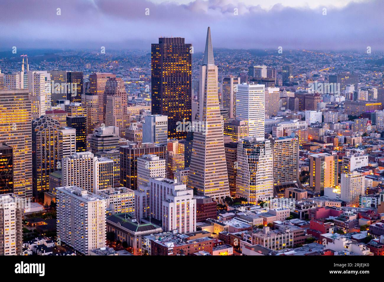 Golden gate bridge at sunset aerial view, san francisco hi-res stock ...