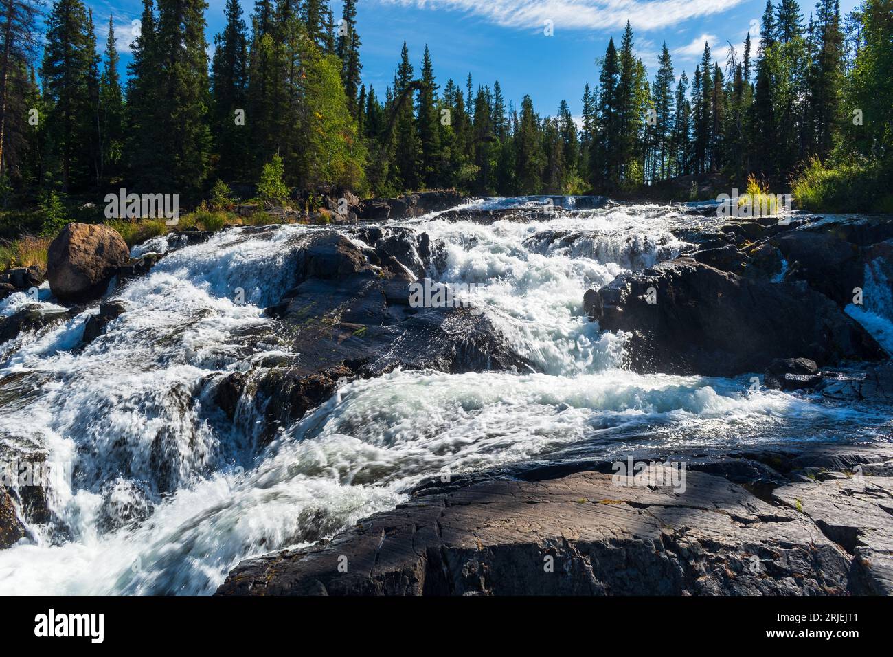 Cameron River Falls in Hidden Lake Territorial Park, Northwest ...
