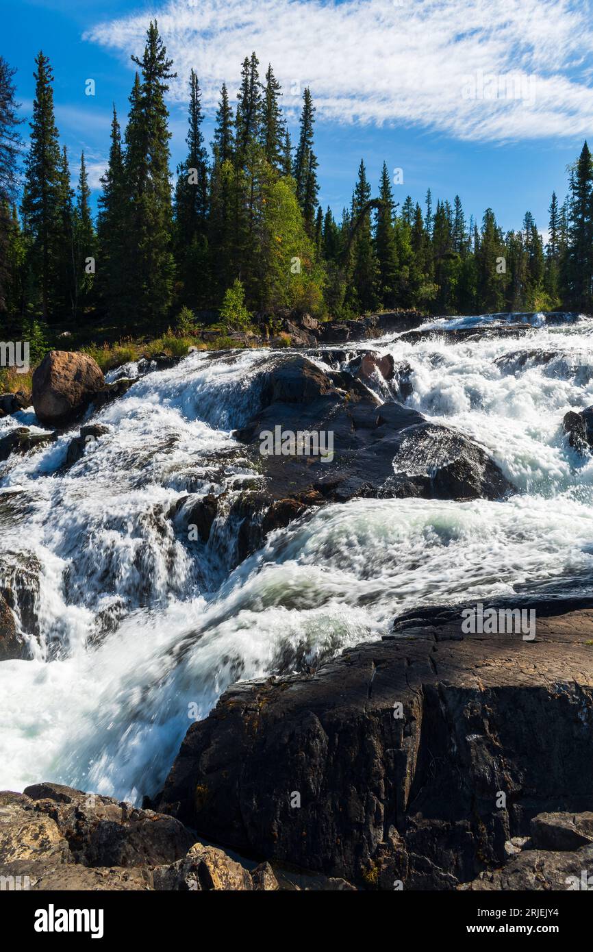 Cameron River Falls in Hidden Lake Territorial Park, Northwest ...