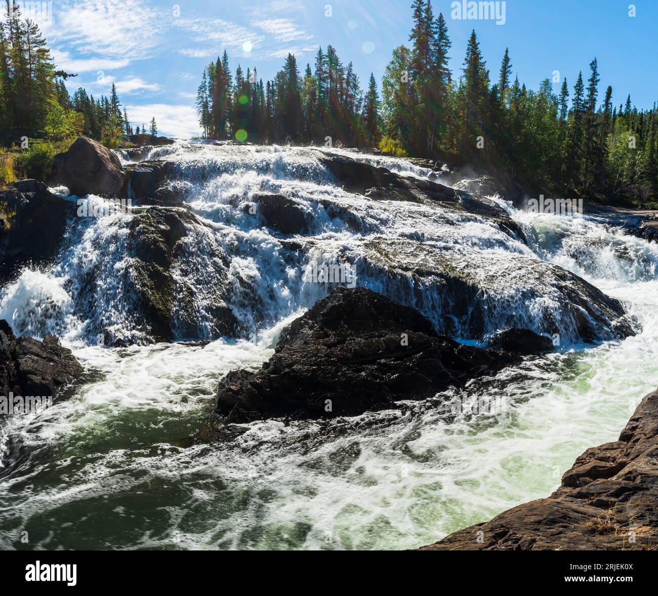 Cameron River Falls in Hidden Lake Territorial Park, Northwest ...