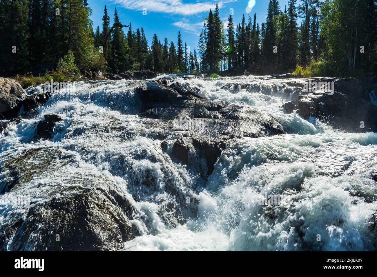 Cameron River Falls in Hidden Lake Territorial Park, Northwest ...