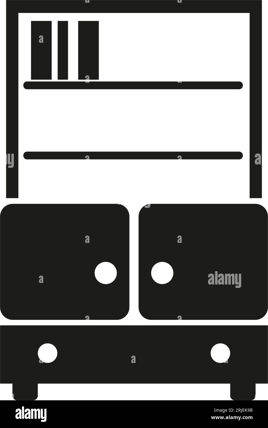 Books shelves icon Cut Out Stock Images & Pictures - Alamy