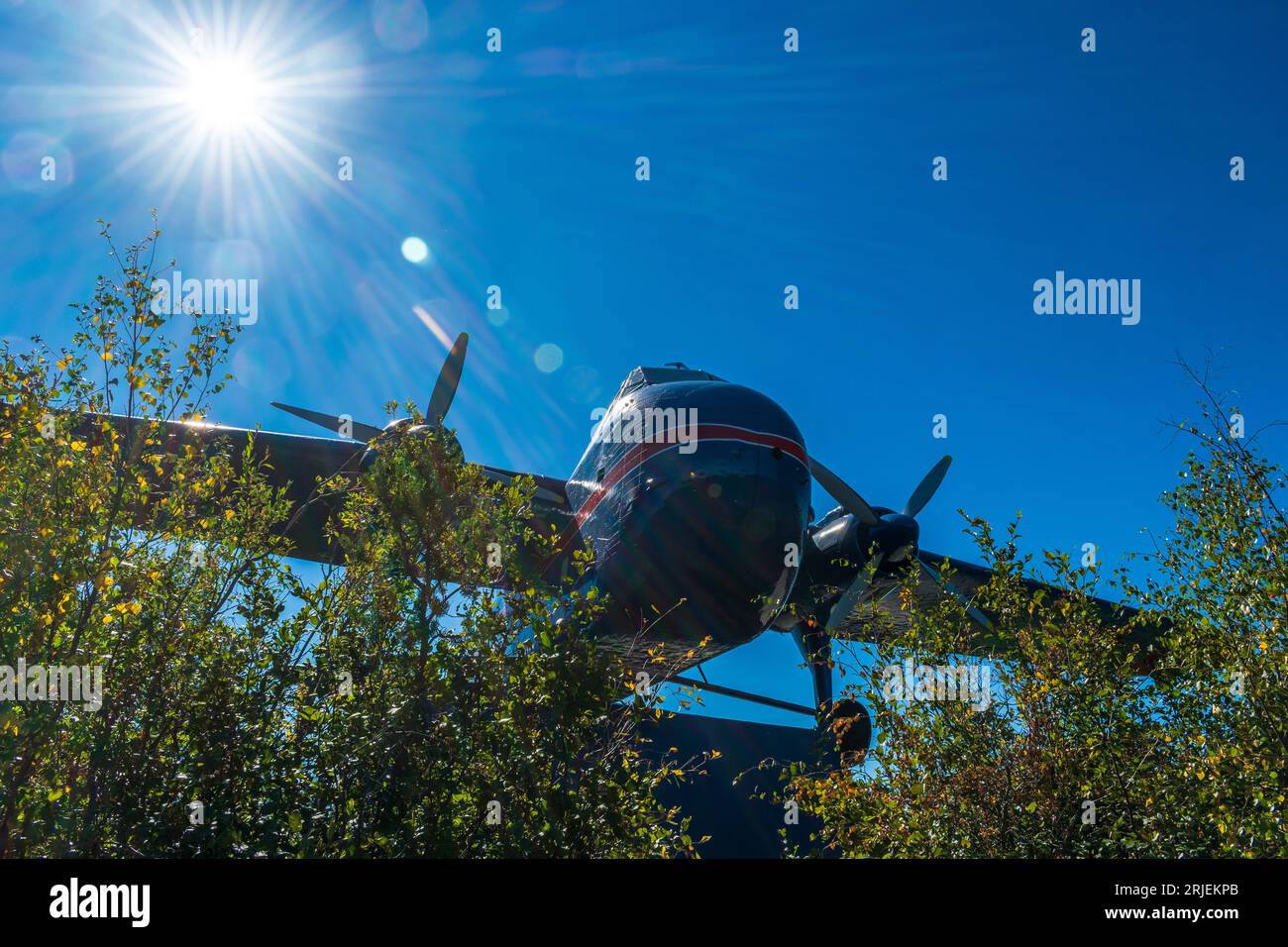 Yellowknife, NT Canada - 13 AUG 2022: A Bristol Air Freighter suspended ...