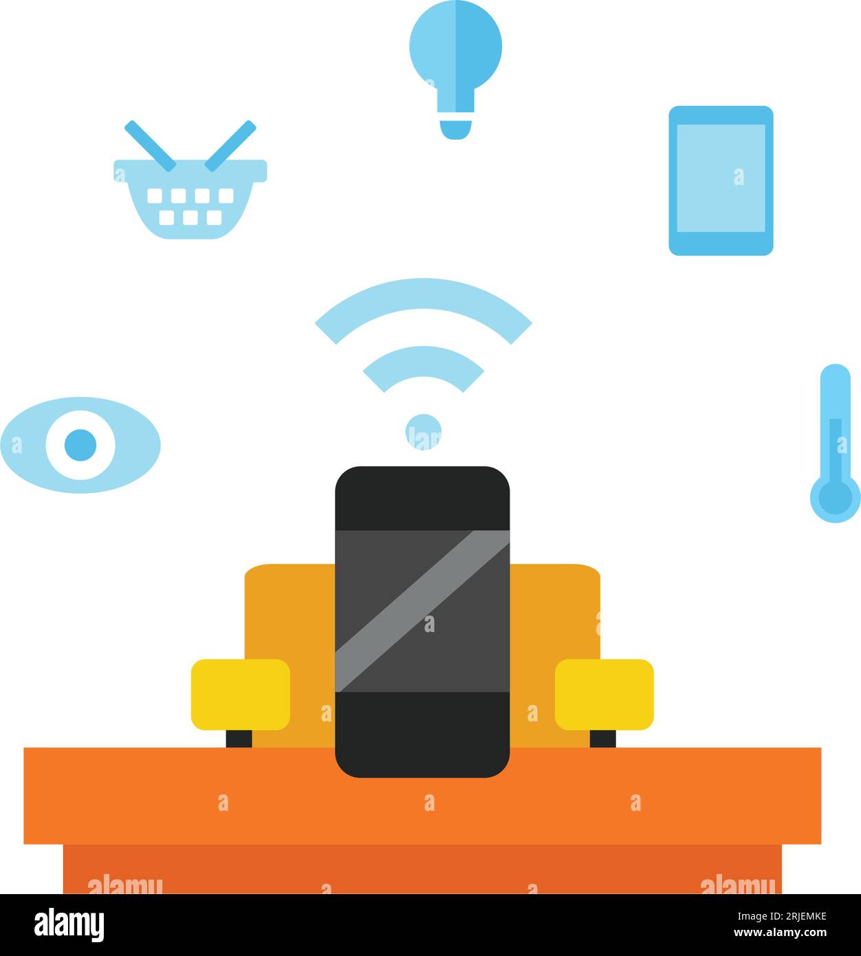 Smartphone as home assistant icon Stock Vector Image & Art - Alamy