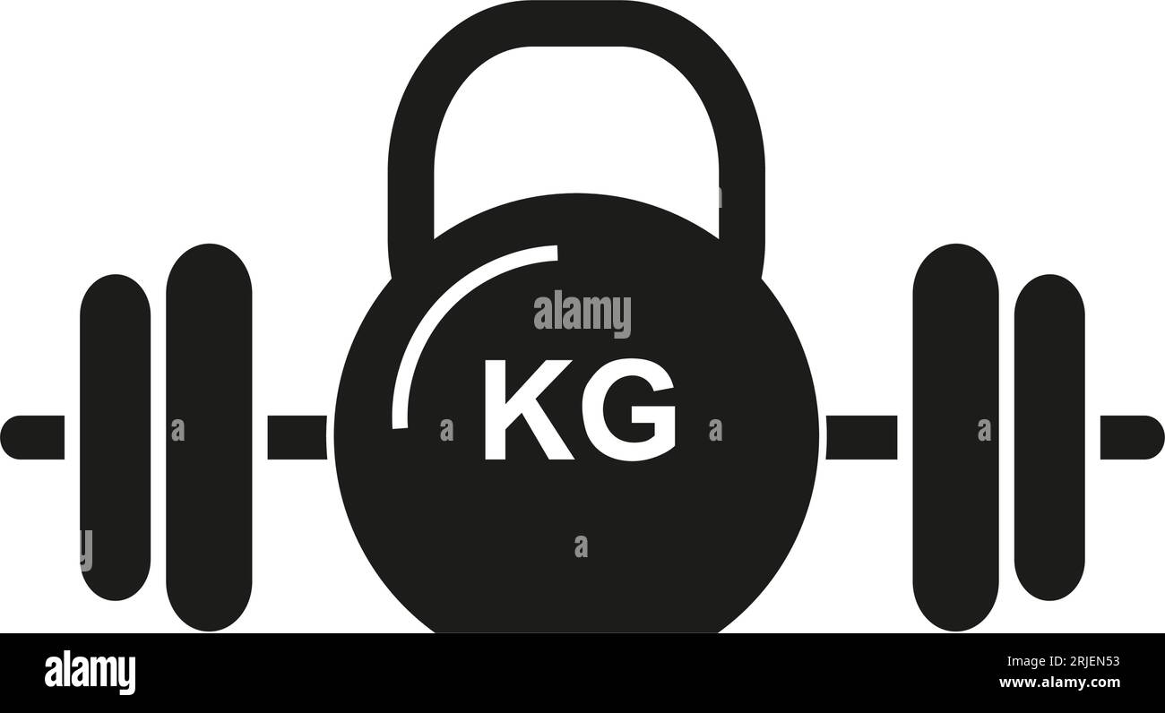 Barbell and weight as gym simple icon Stock Vector Image & Art - Alamy