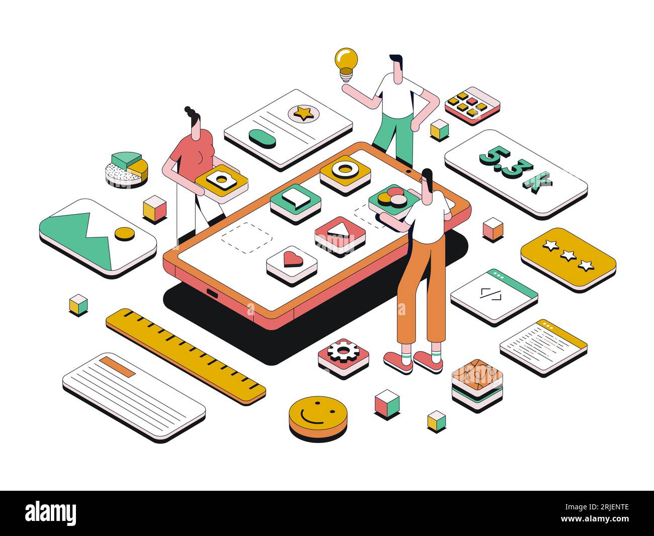 Teamwork app Stock Vector Images - Alamy