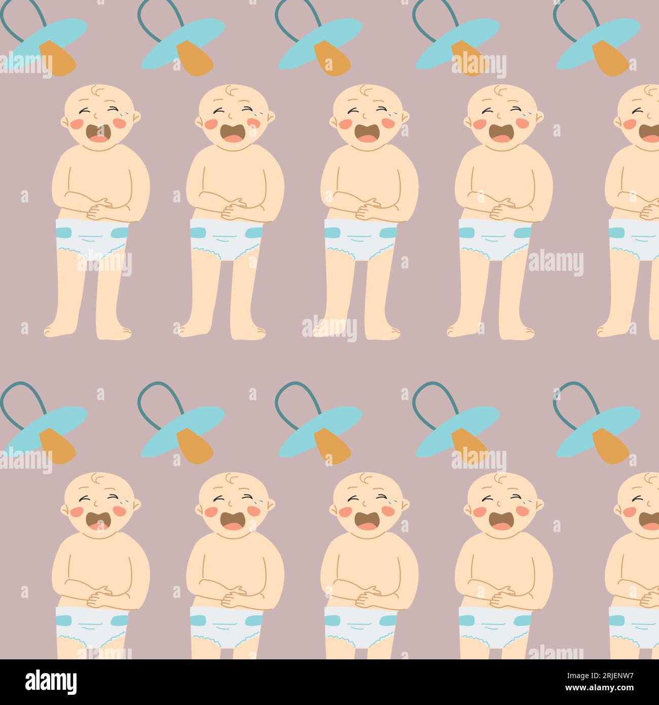 Crying cartoon baby hi-res stock photography and images - Alamy