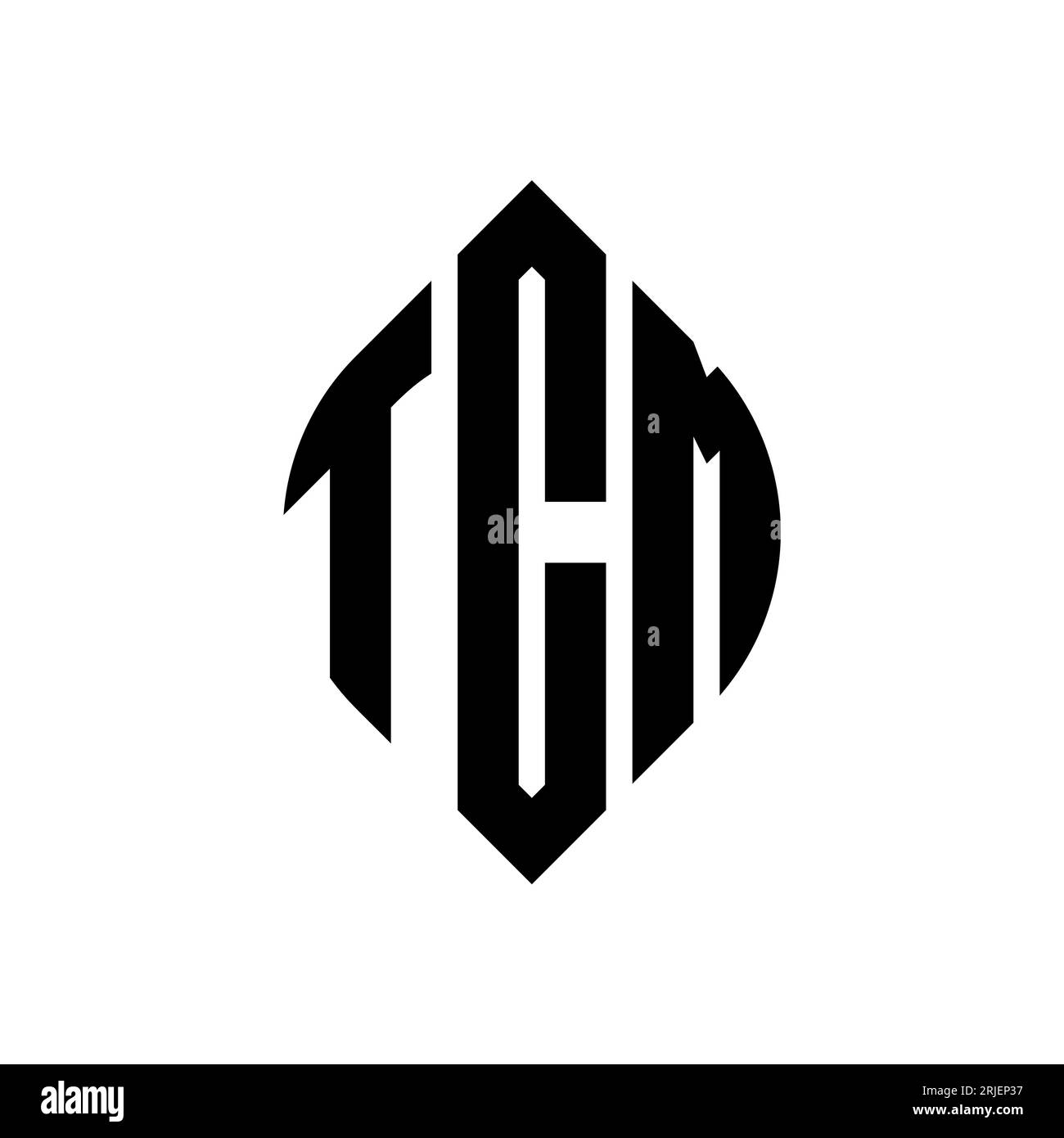 TCM circle letter logo design with circle and ellipse shape. TCM ...