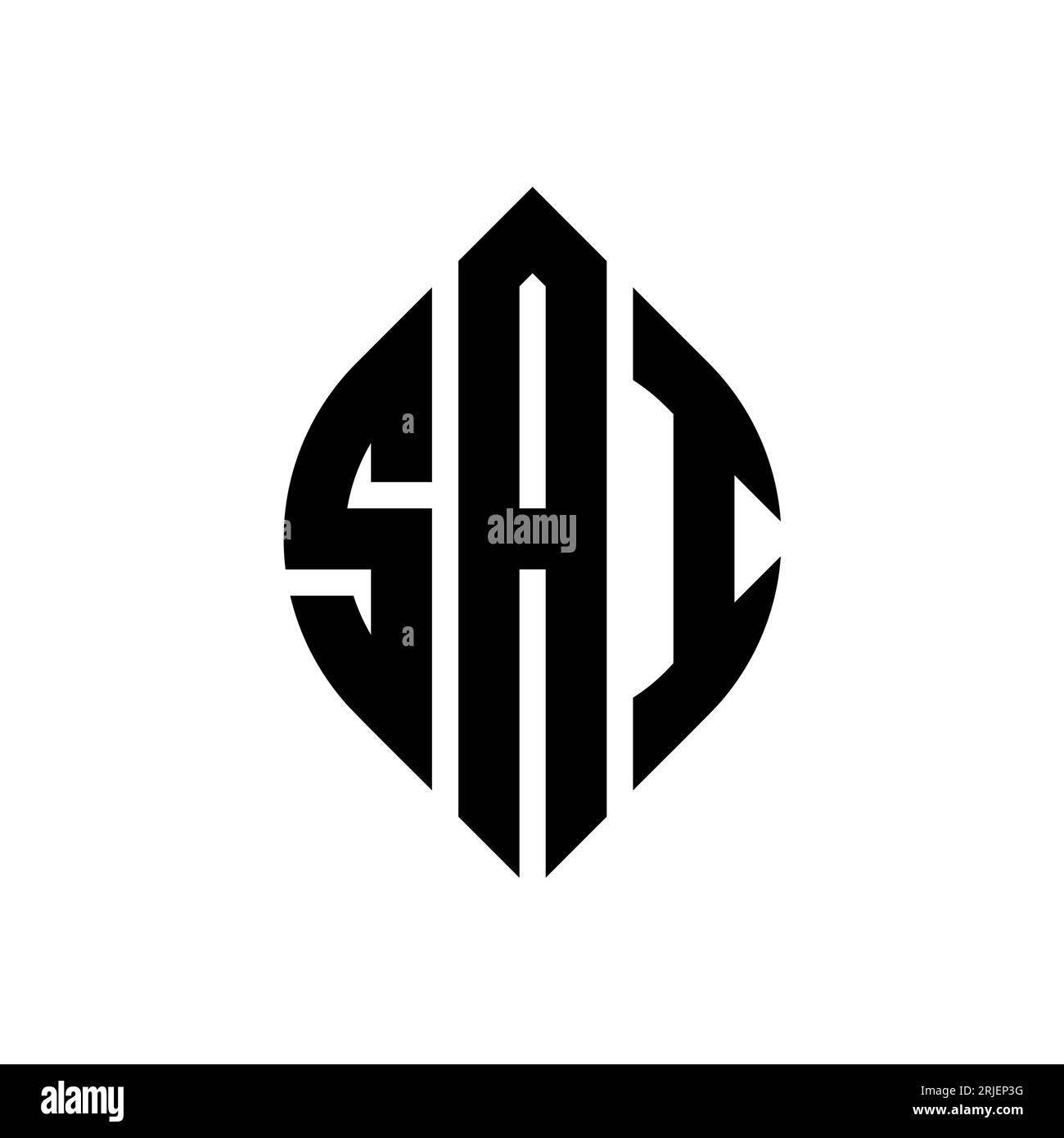 SAI circle letter logo design with circle and ellipse shape. SAI ...