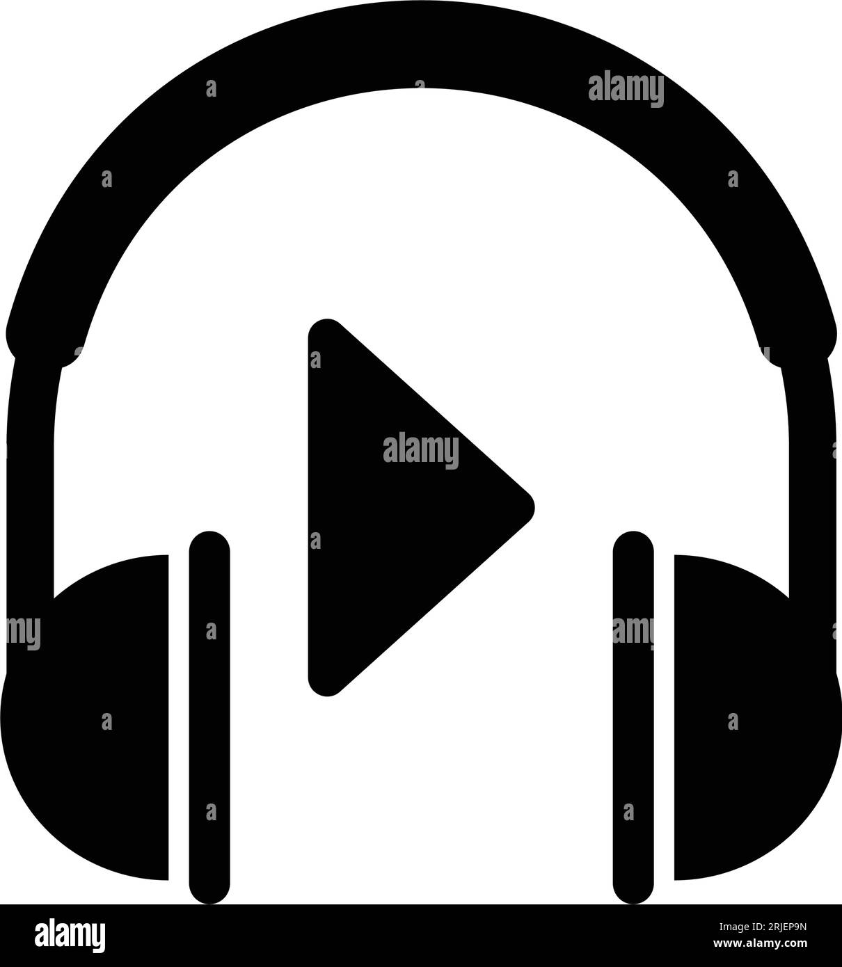 Music headphones play Black and White Stock Photos & Images - Alamy