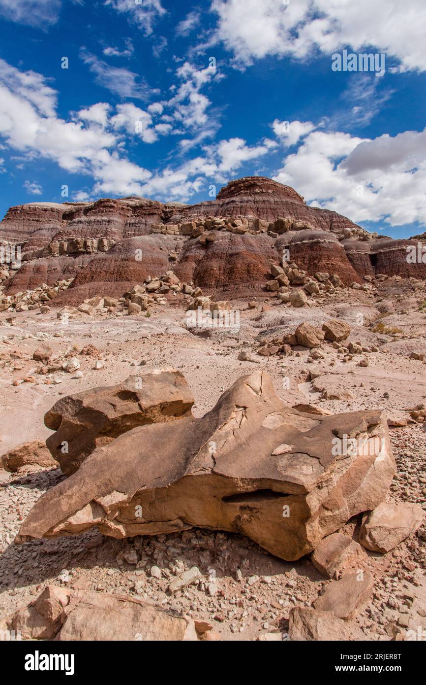 Colorful bentonite clay hills in the Morrison Formation in the ...