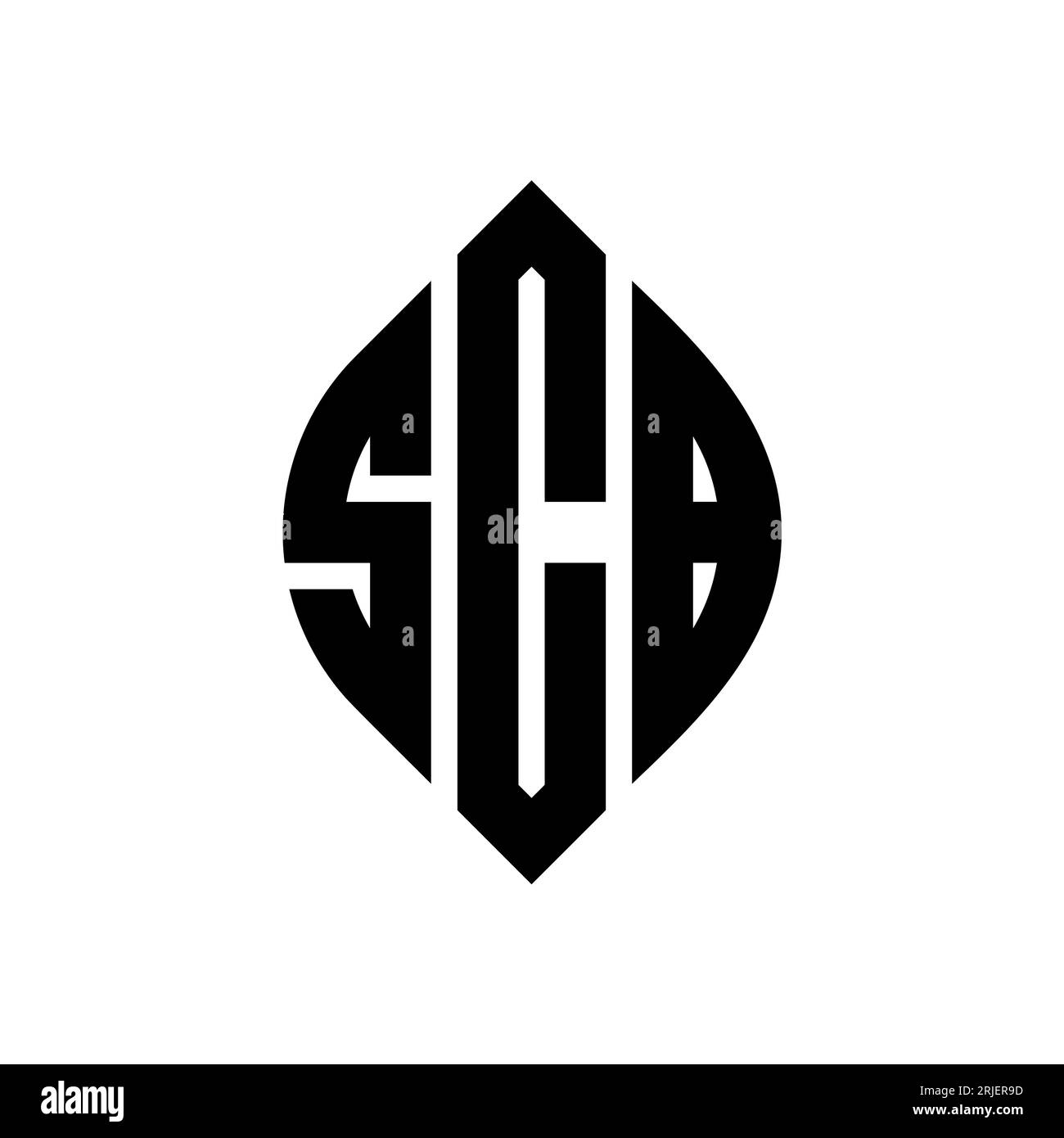 SCB circle letter logo design with circle and ellipse shape. SCB ...