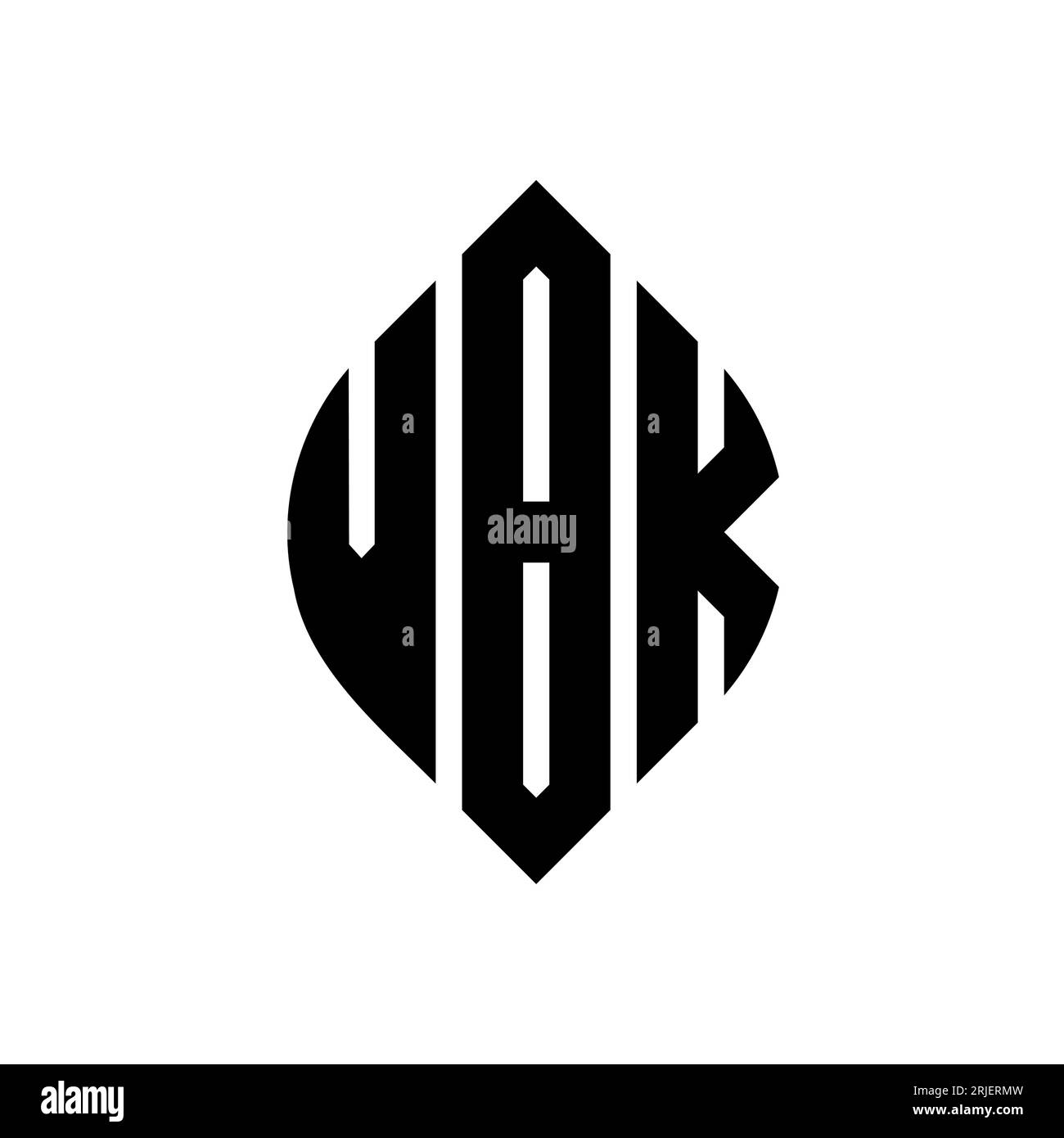 VBK circle letter logo design with circle and ellipse shape. VBK ...
