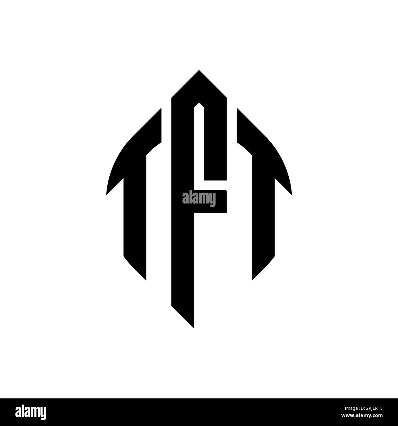 TFT circle letter logo design with circle and ellipse shape. TFT ...