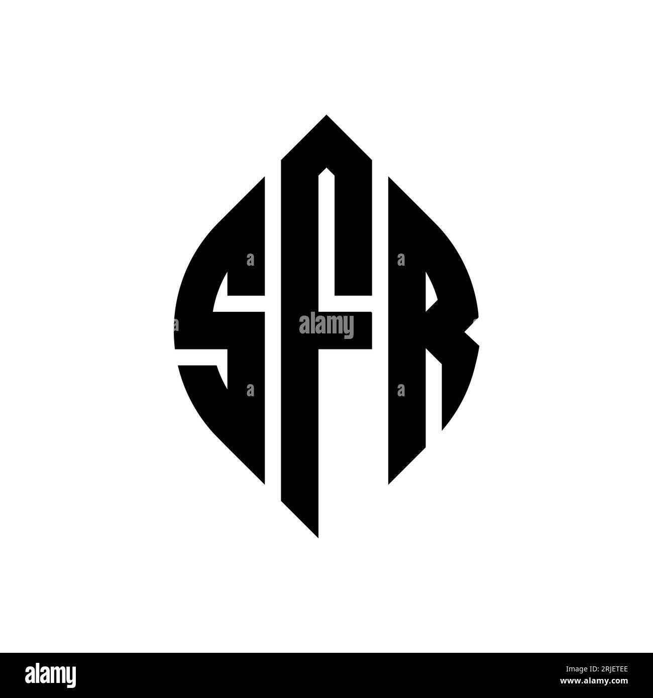 SFR circle letter logo design with circle and ellipse shape. SFR ...