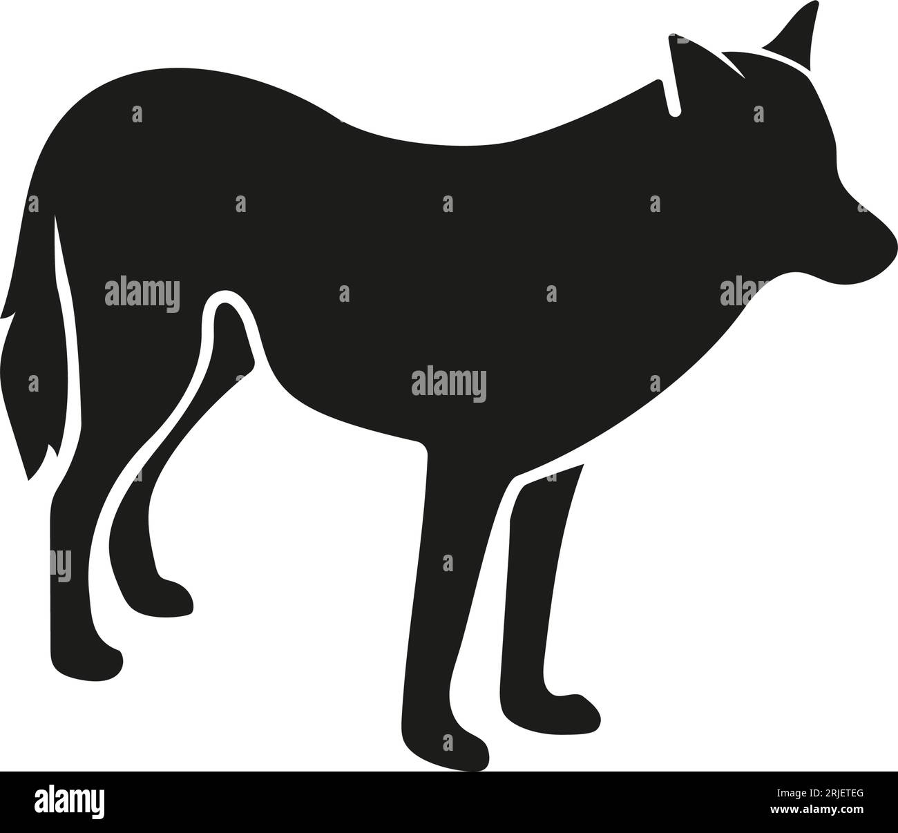 Wolf simple icon Stock Vector Image & Art - Alamy