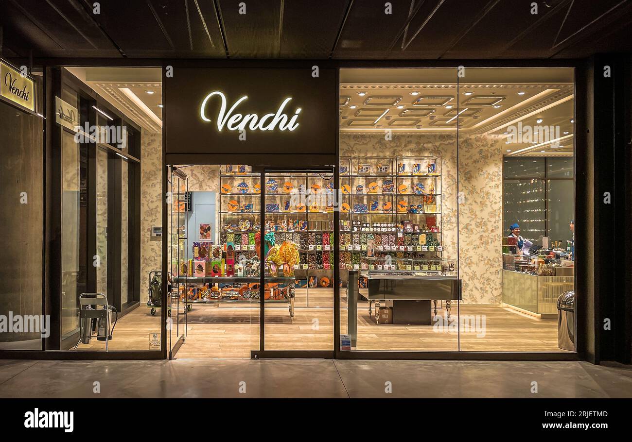 England, United Kingdom, April 2023, view of Venchi, a chocolate and ...