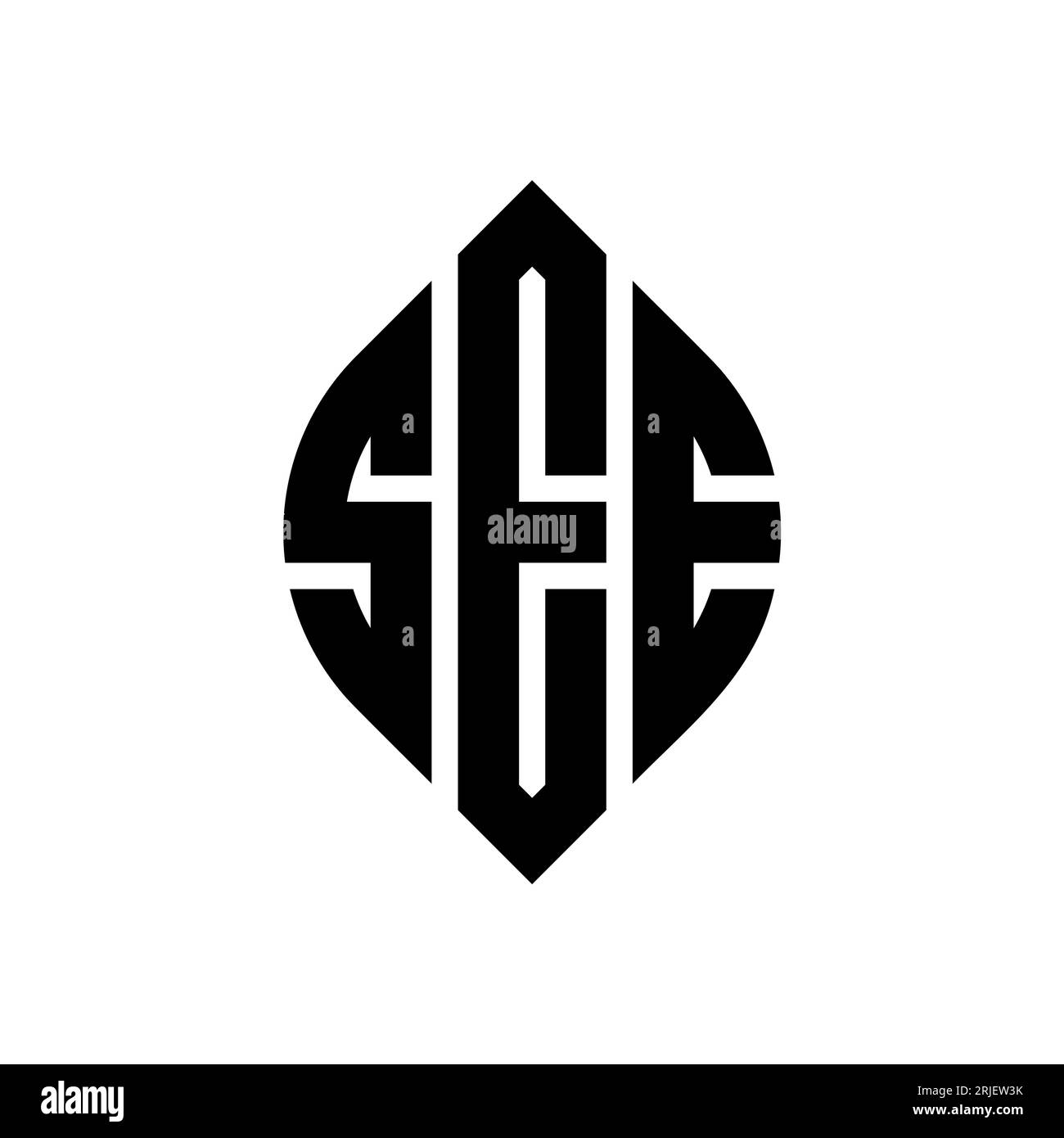 SEE circle letter logo design with circle and ellipse shape. SEE ...