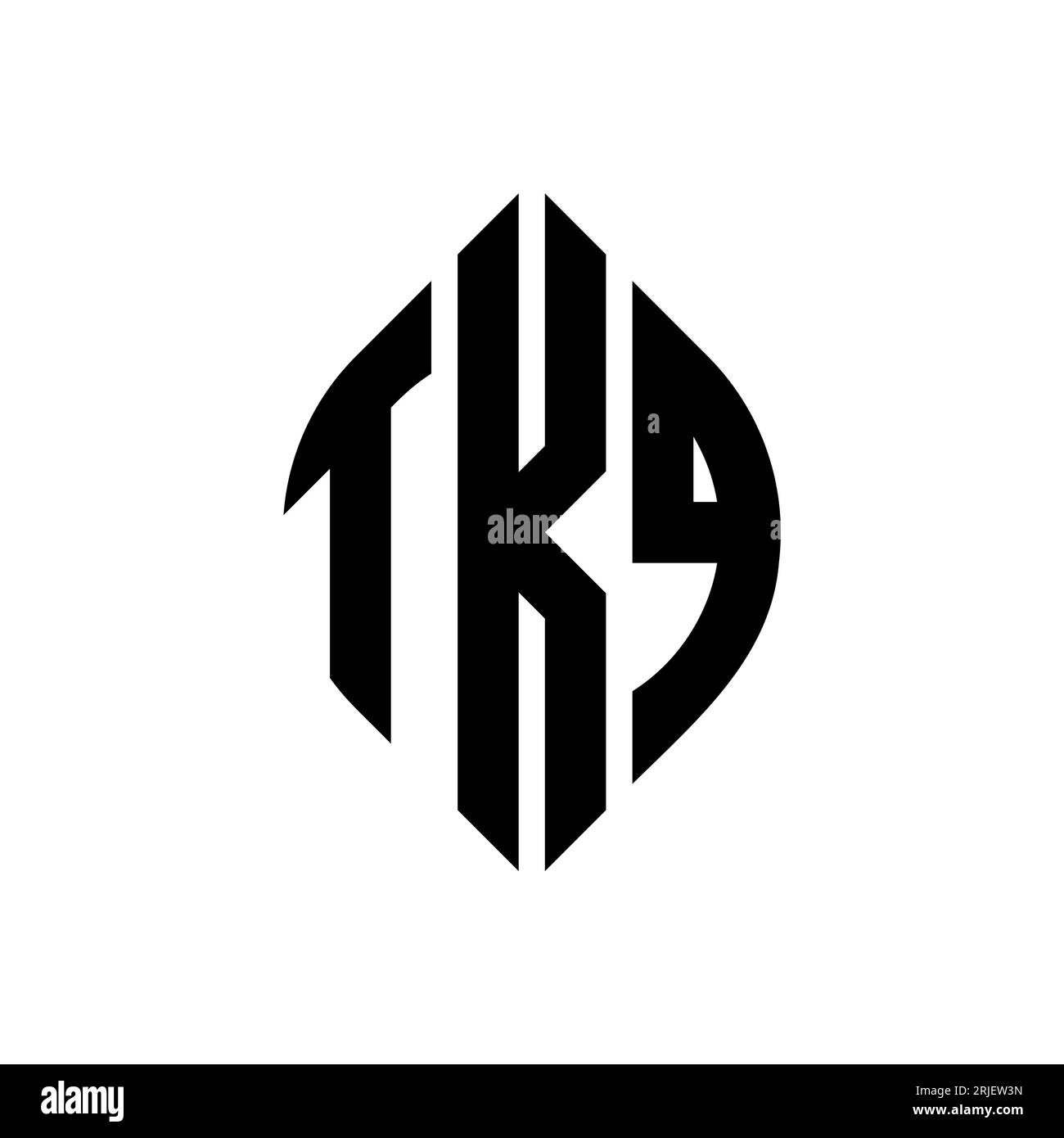 TKQ circle letter logo design with circle and ellipse shape. TKQ ...