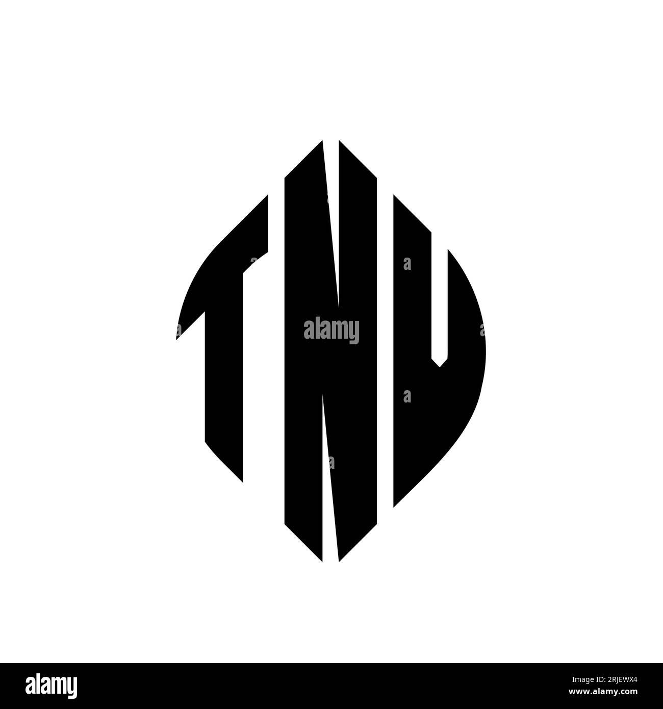 TNV circle letter logo design with circle and ellipse shape. TNV ...