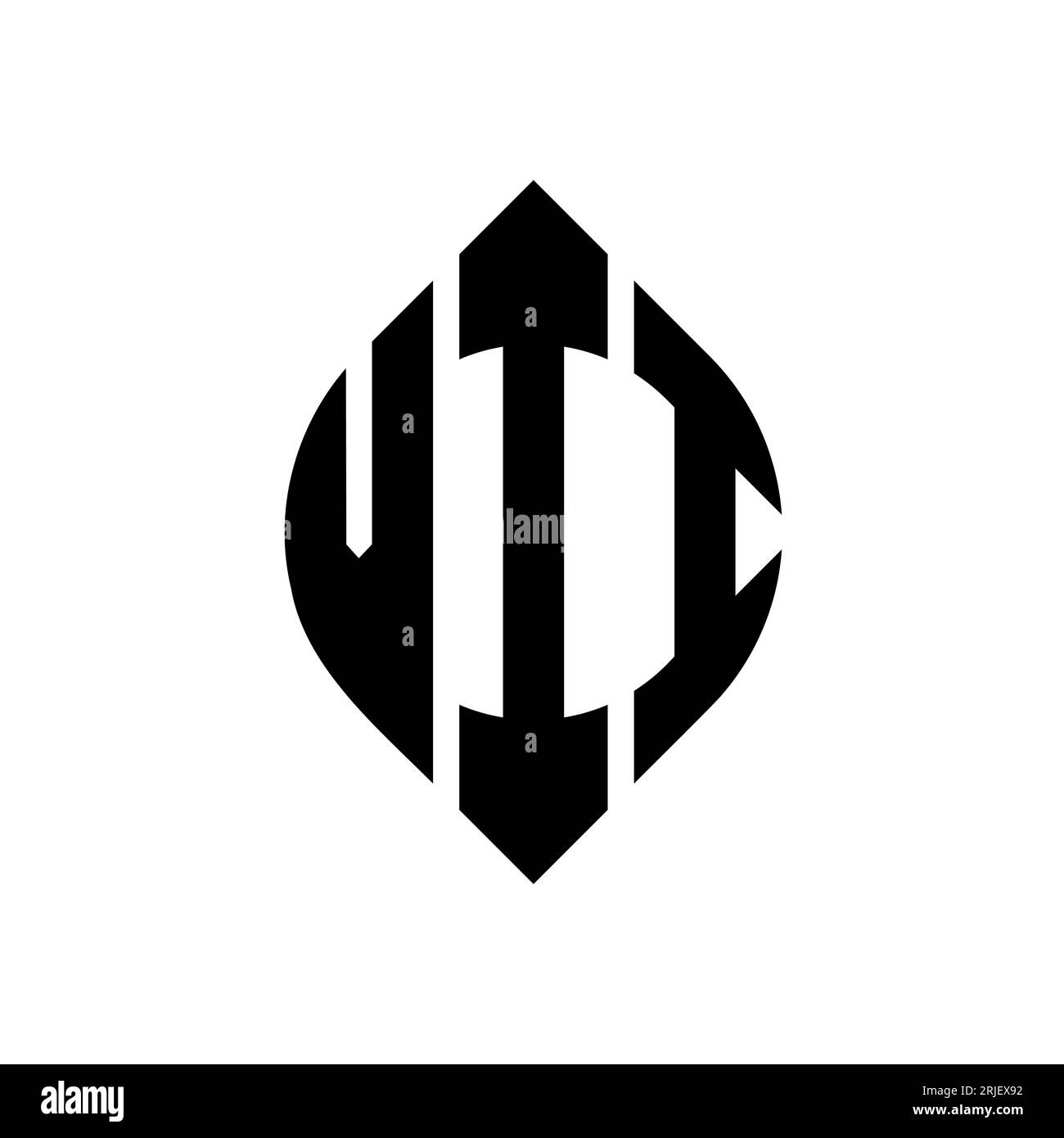 Vii Circle Letter Logo Design With Circle And Ellipse Shape Vii