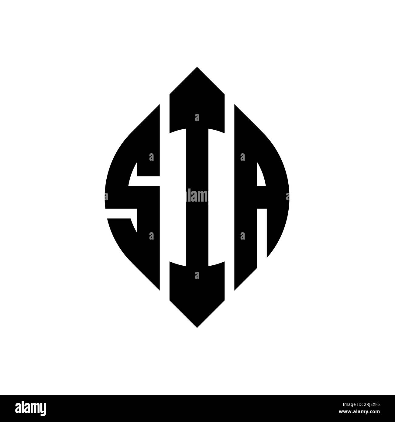 SIA circle letter logo design with circle and ellipse shape. SIA ...