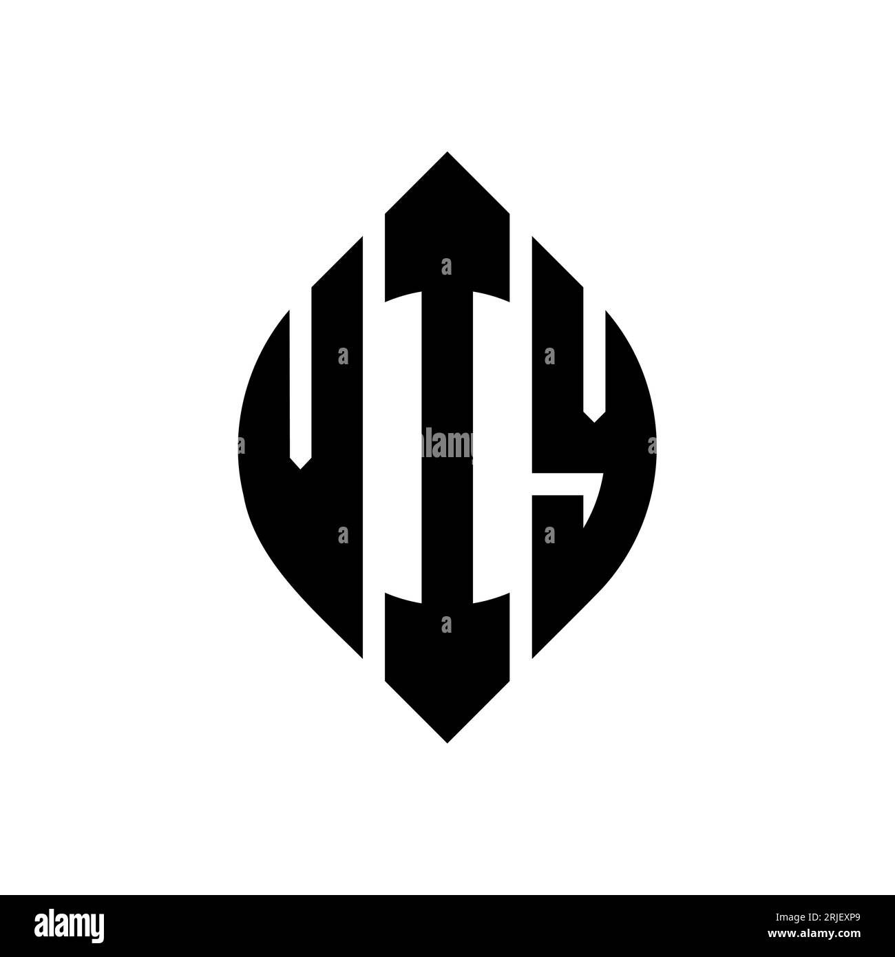 VIY circle letter logo design with circle and ellipse shape. VIY ...