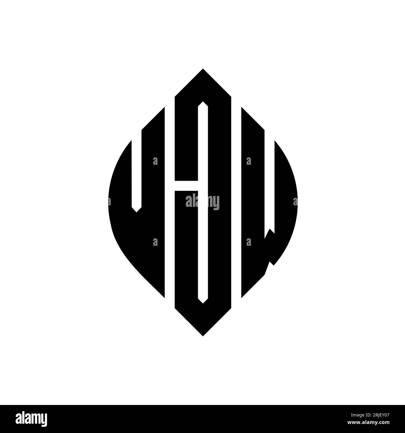 VJW circle letter logo design with circle and ellipse shape. VJW ...