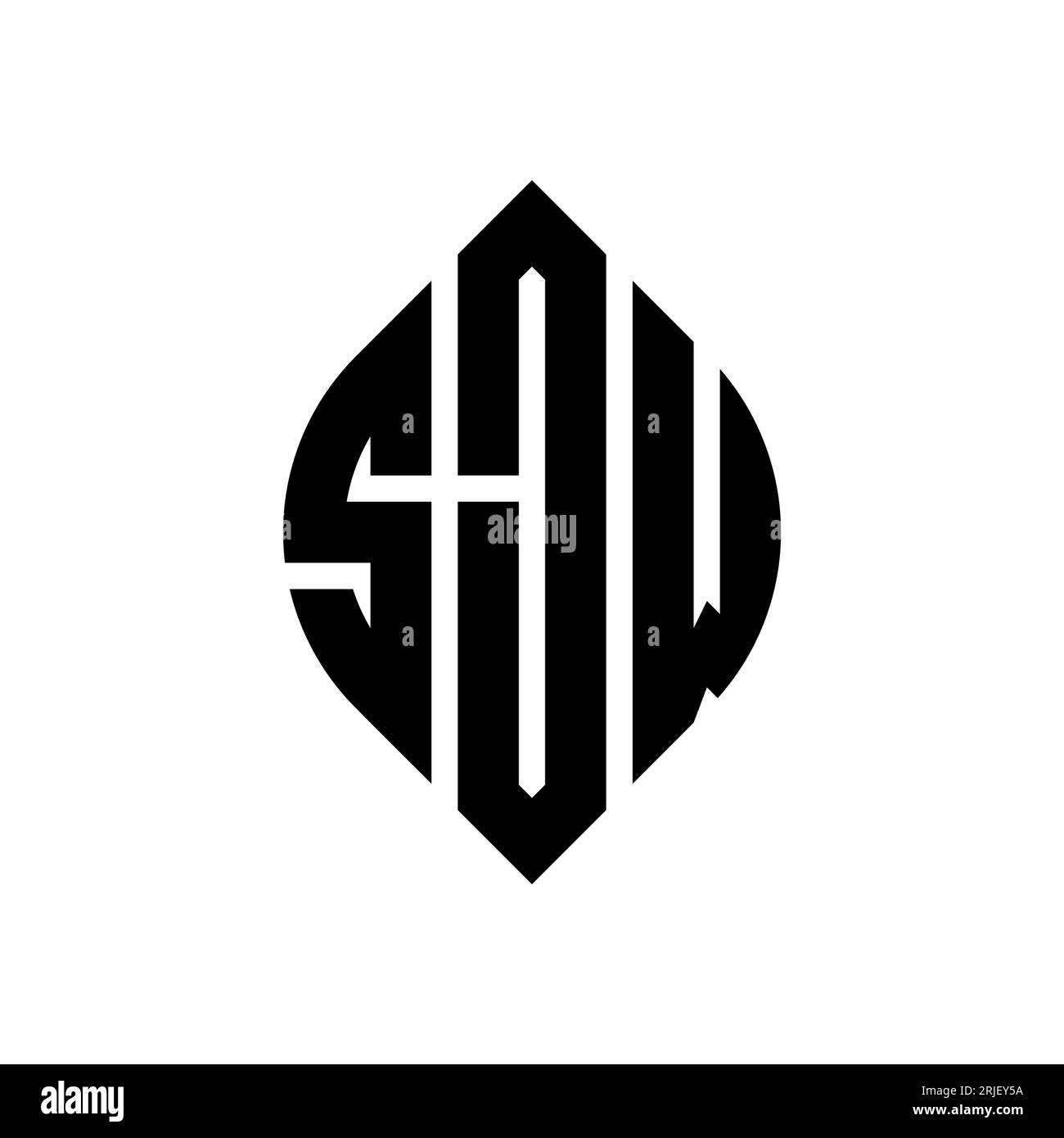 SJW circle letter logo design with circle and ellipse shape. SJW ...