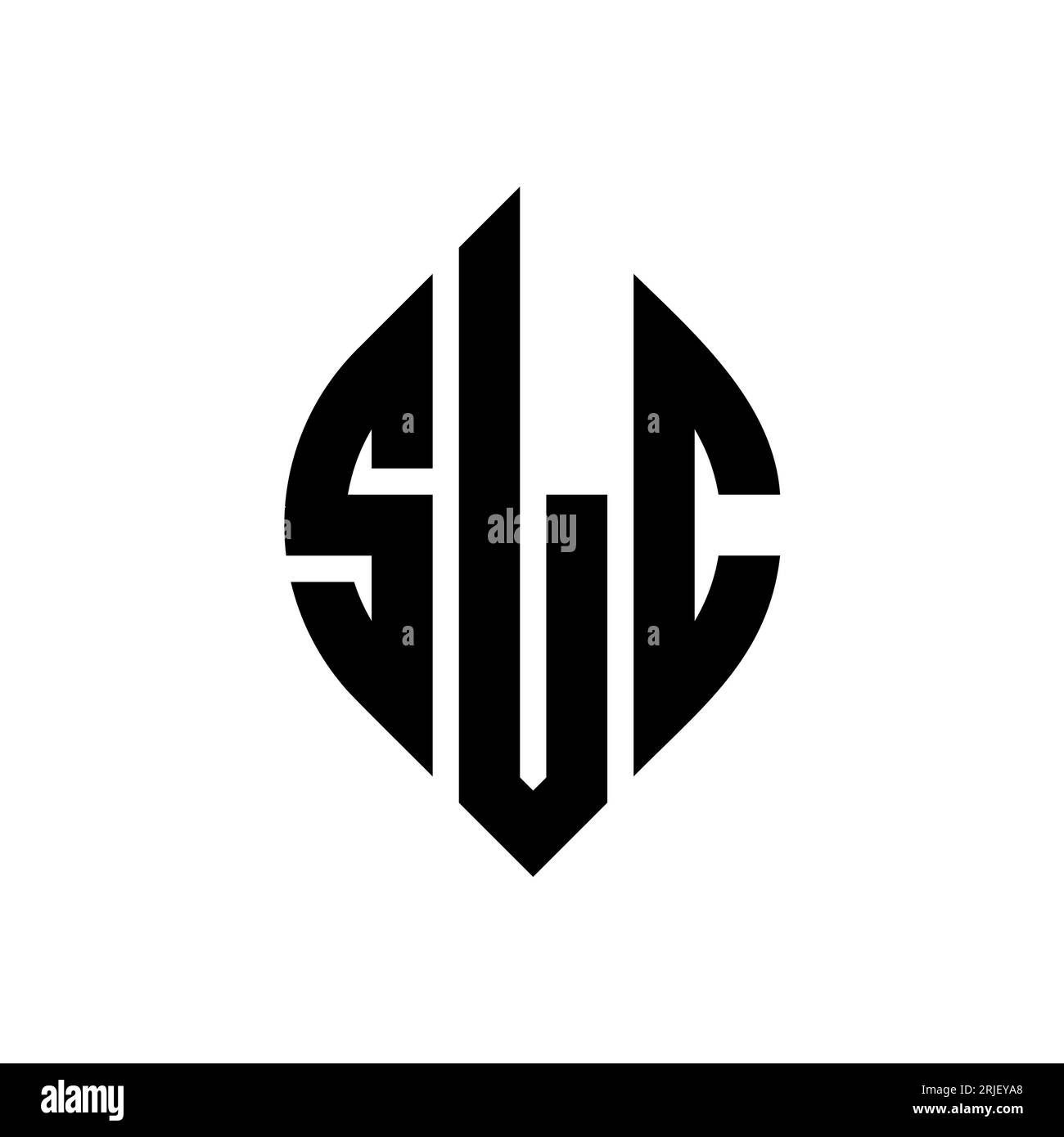 SLC circle letter logo design with circle and ellipse shape. SLC ...