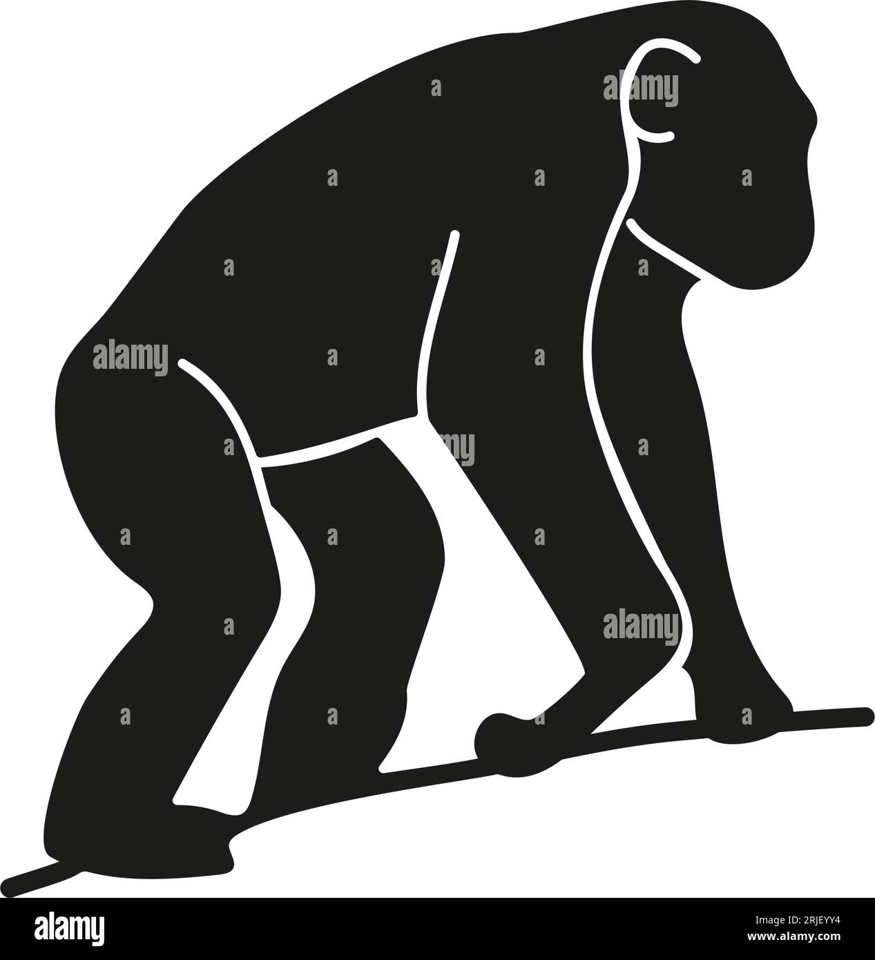 Chimpanzee climbing tree Cut Out Stock Images & Pictures - Alamy