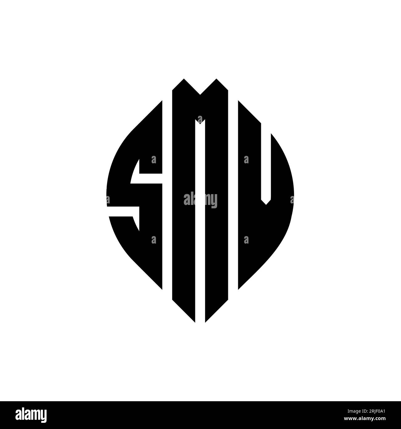 SMV circle letter logo design with circle and ellipse shape. SMV ...