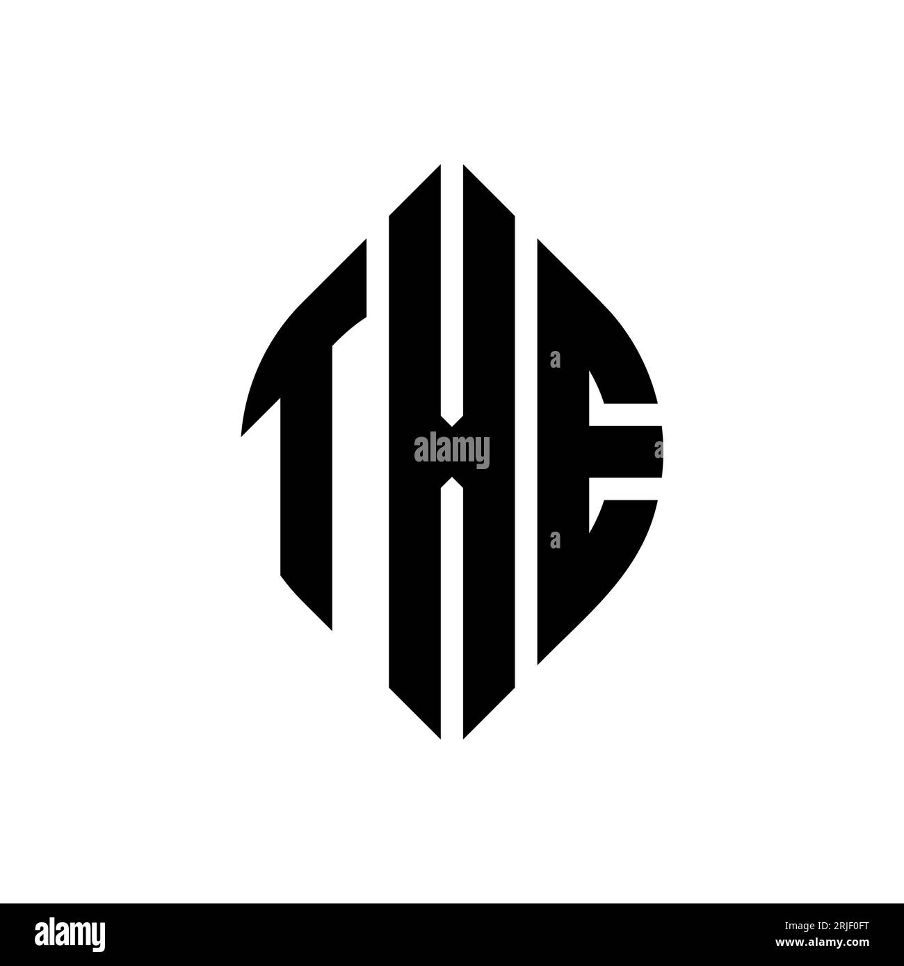 TXE circle letter logo design with circle and ellipse shape. TXE ...
