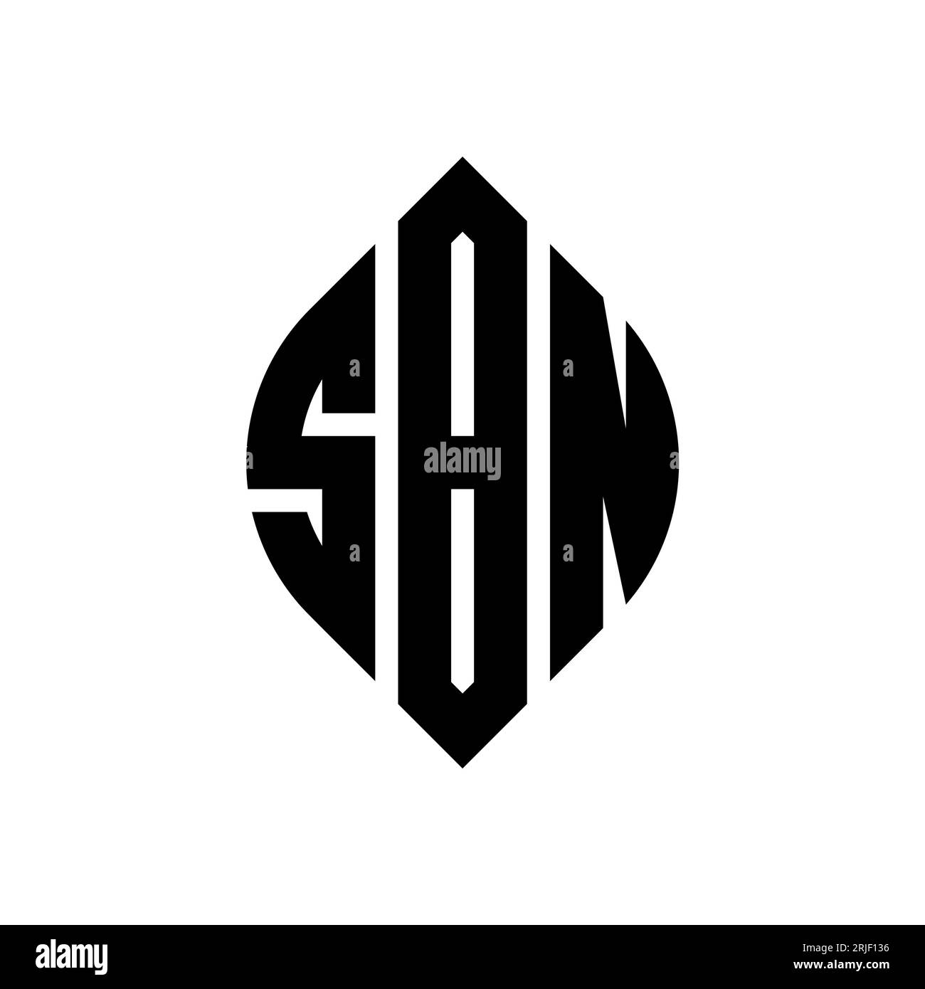 SBN circle letter logo design with circle and ellipse shape. SBN ...