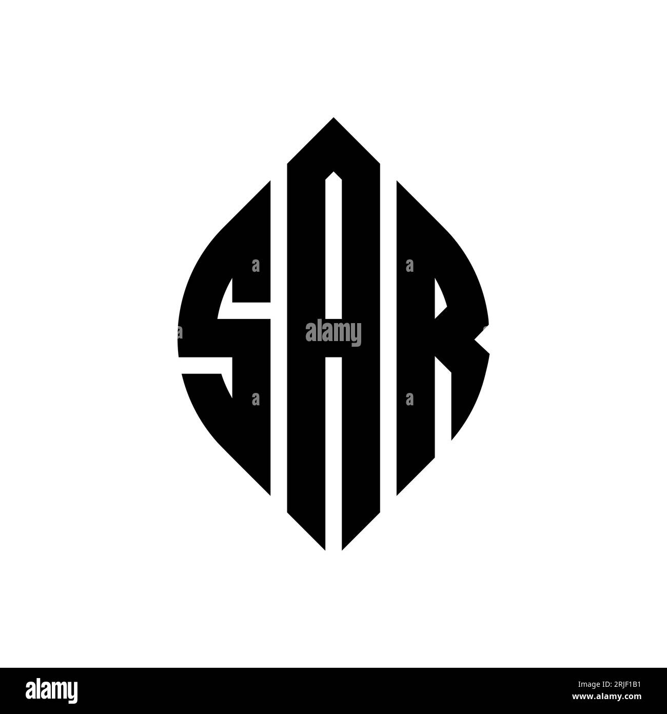 SAR circle letter logo design with circle and ellipse shape. SAR ...