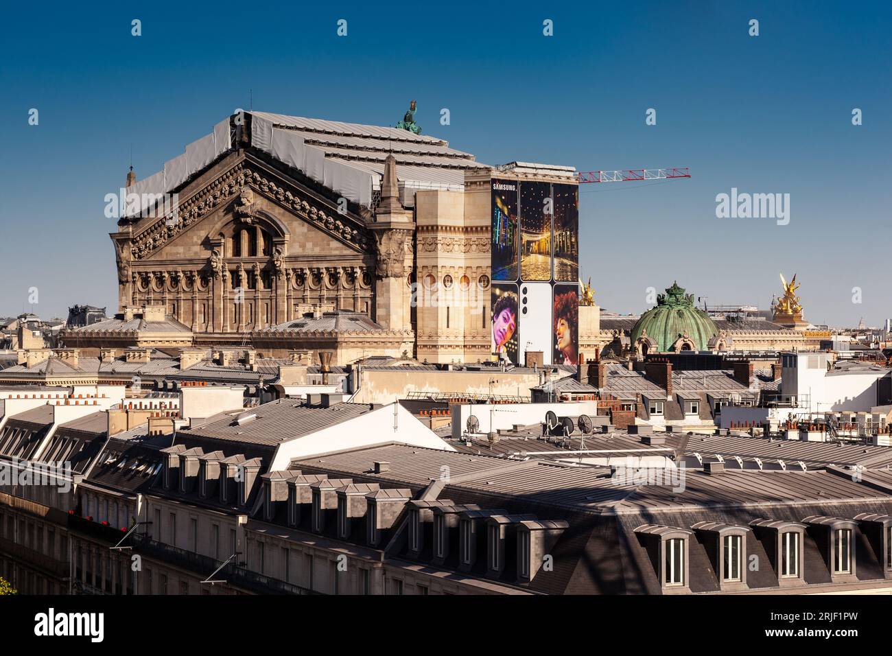 Paris, France - July 16, 2022: Back side view of the Opera Garnier ...