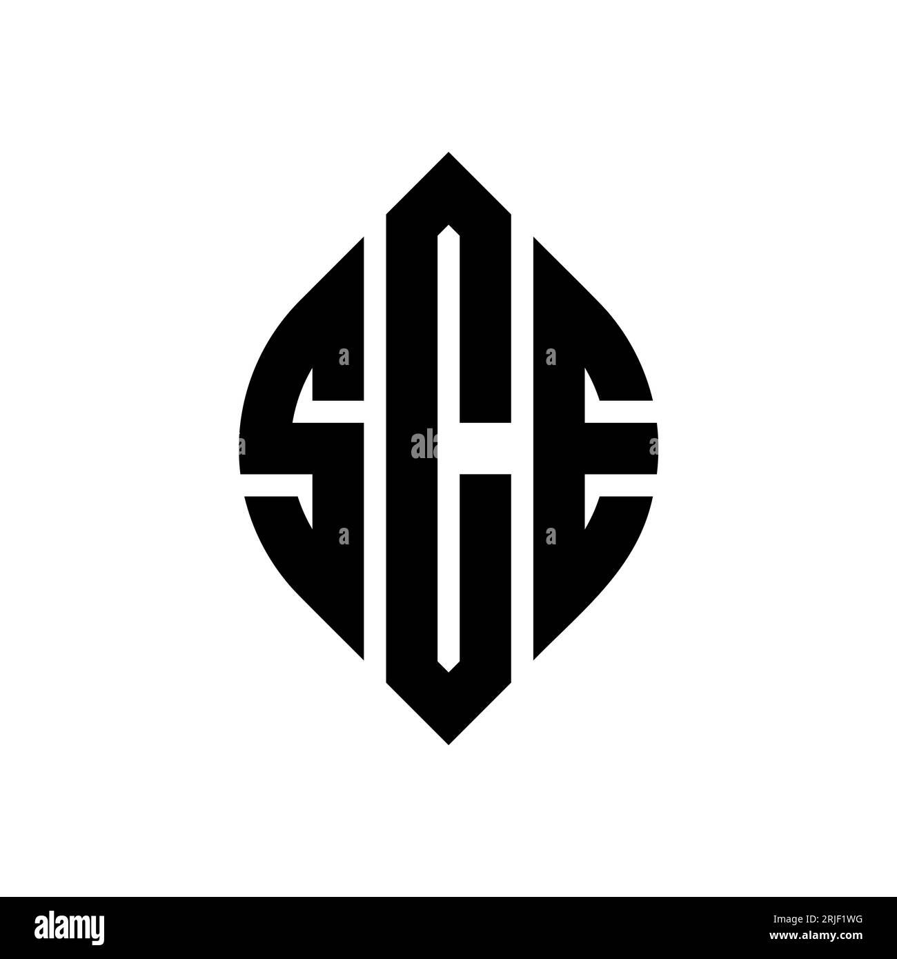 SCE circle letter logo design with circle and ellipse shape. SCE ...