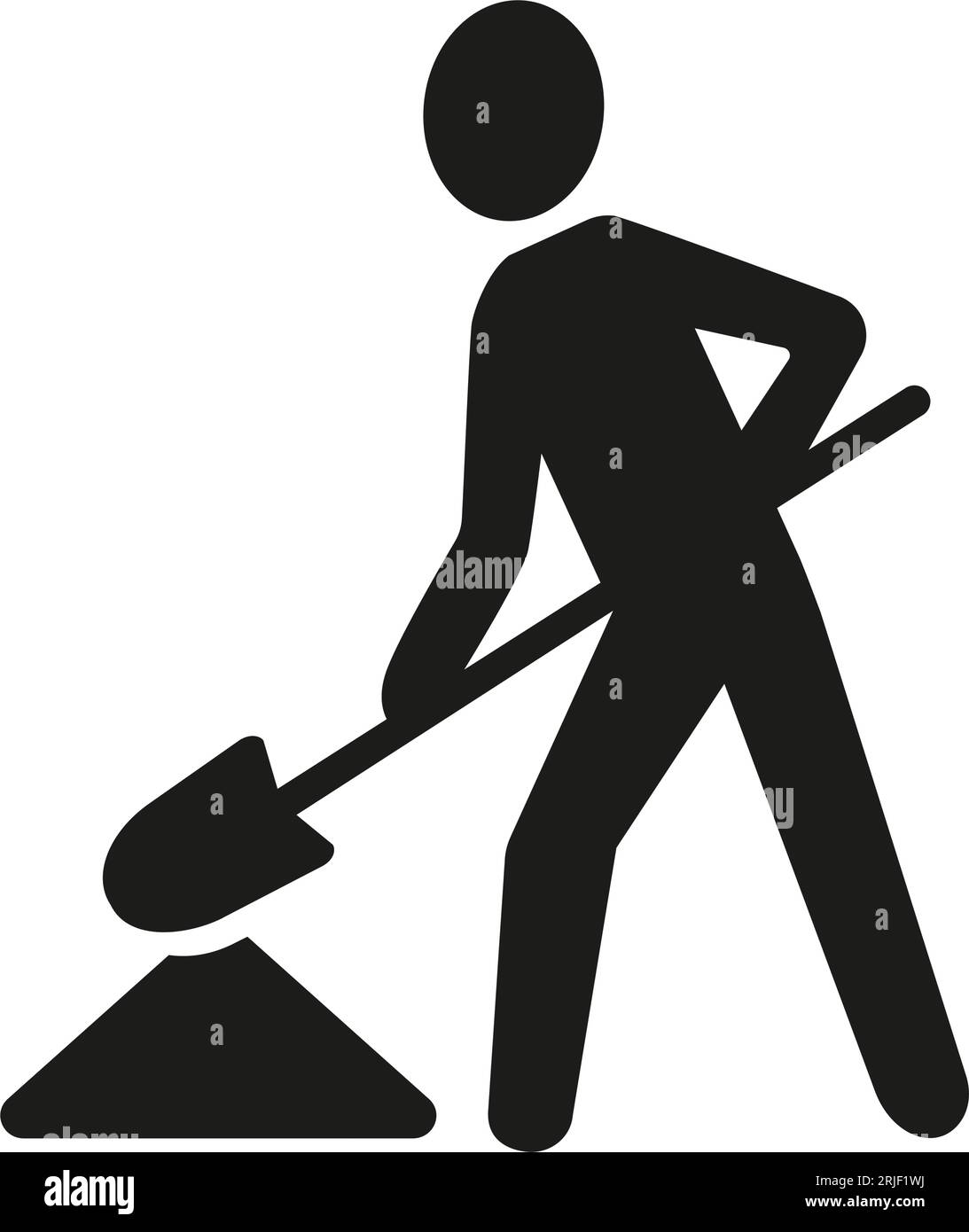 Workman digging pit simple icon Stock Vector Image & Art - Alamy