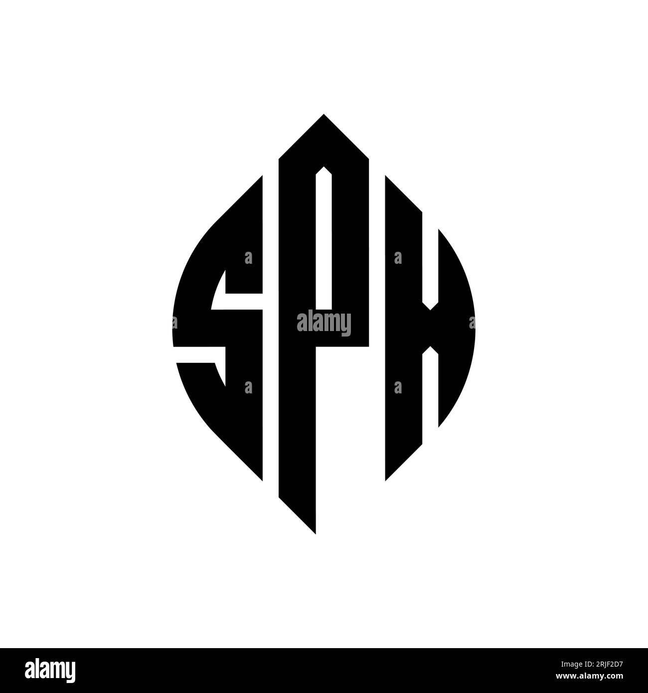 SPX circle letter logo design with circle and ellipse shape. SPX ...