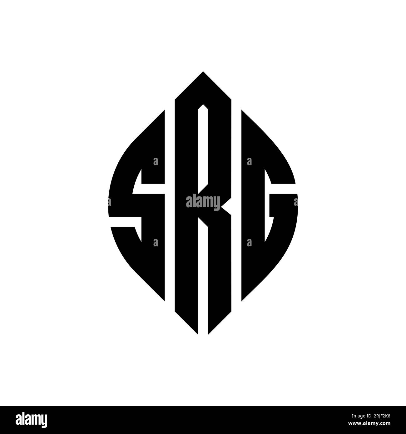 SRG circle letter logo design with circle and ellipse shape. SRG ...