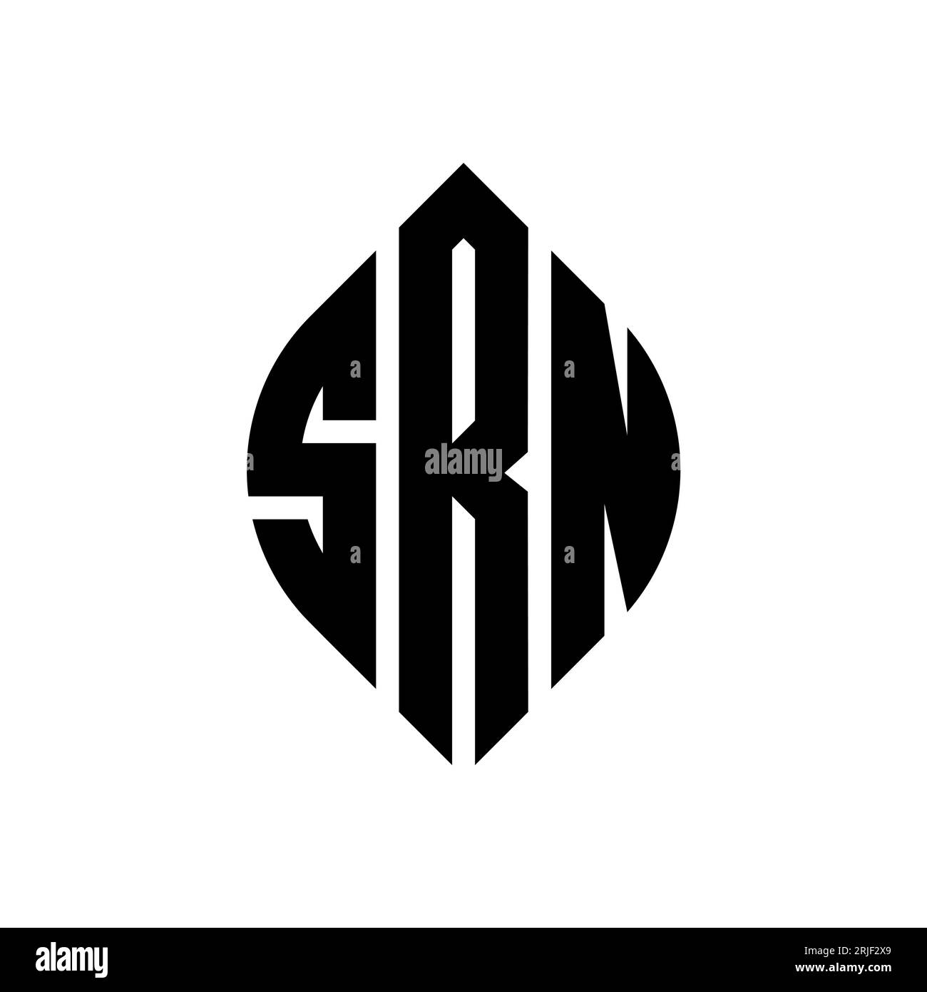 SRN circle letter logo design with circle and ellipse shape. SRN ...