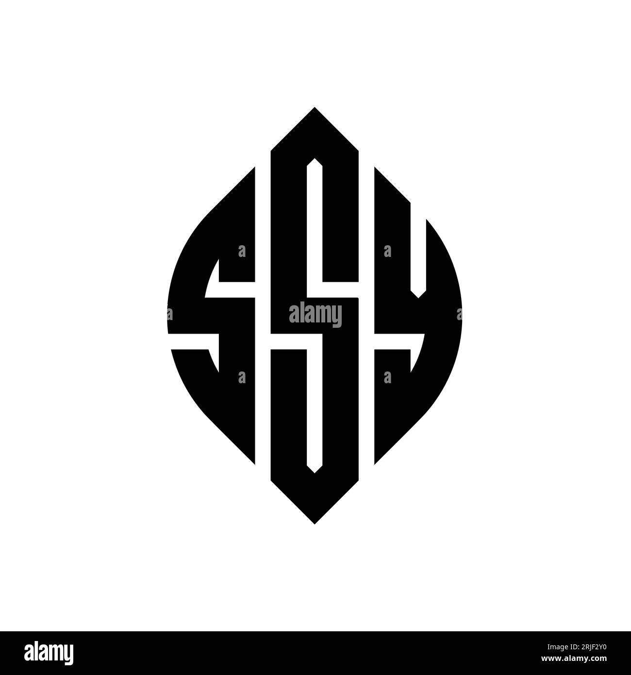 SSY circle letter logo design with circle and ellipse shape. SSY ...