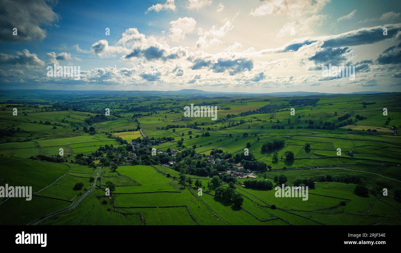 Scenic aerial landscape photo of the nature in UK Stock Photo - Alamy