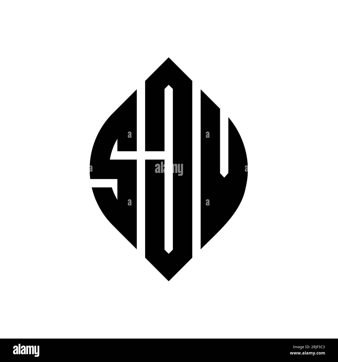 SJV circle letter logo design with circle and ellipse shape. SJV ...