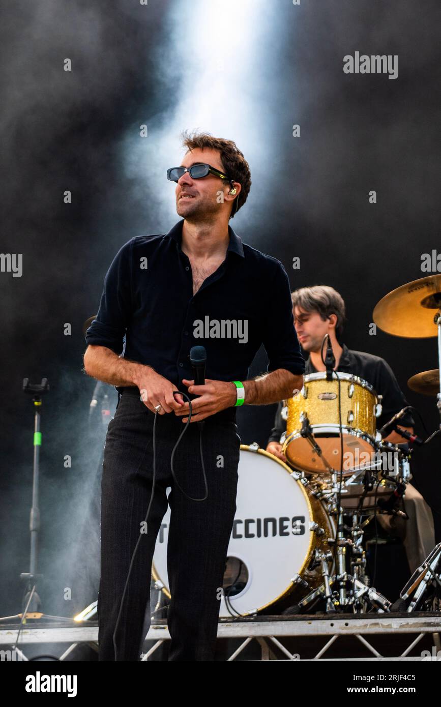 Sedgefield, UK. 19 Aug, 2023. The Vaccines performing at The Hardwick ...