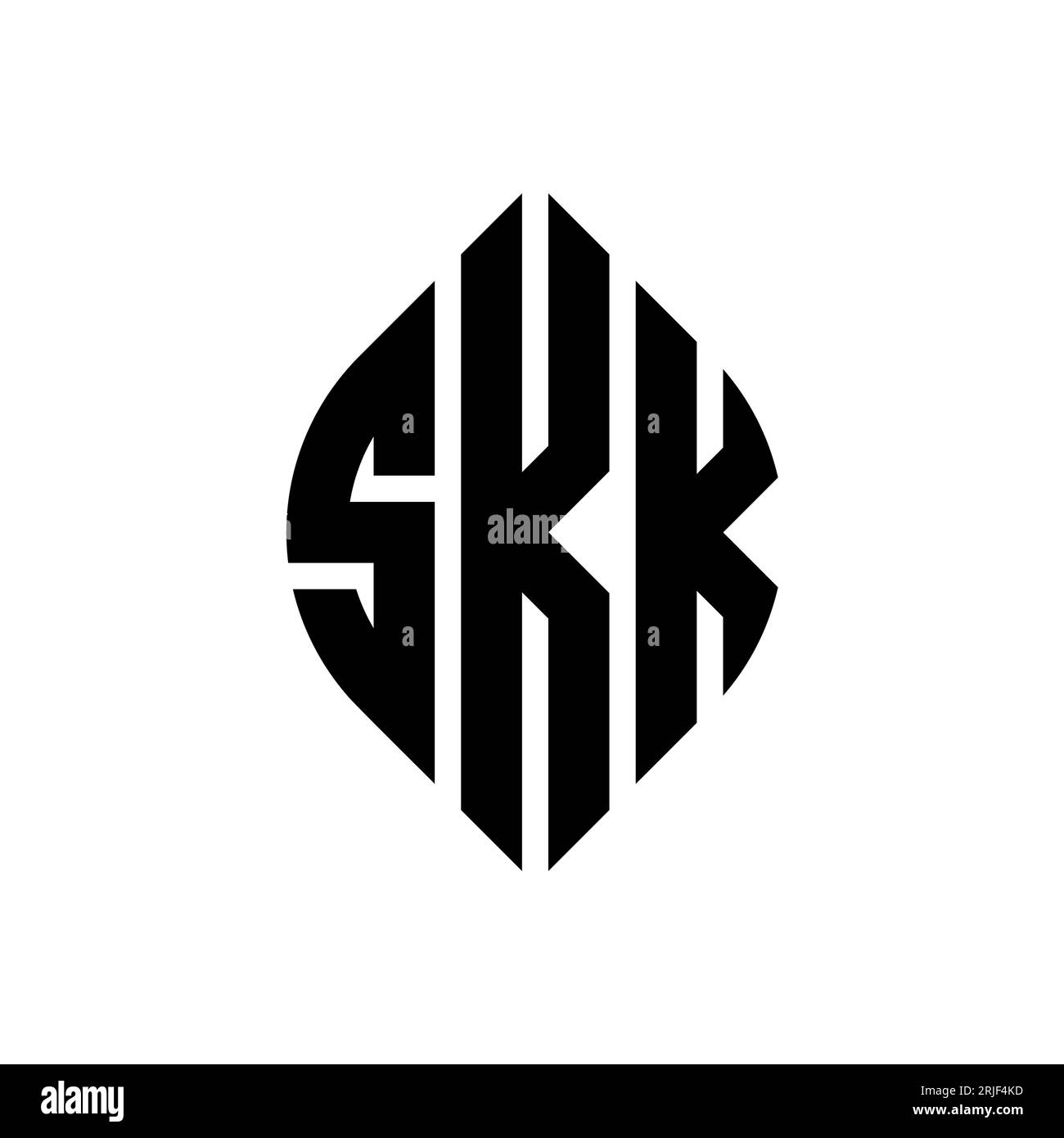 SKK circle letter logo design with circle and ellipse shape. SKK ...