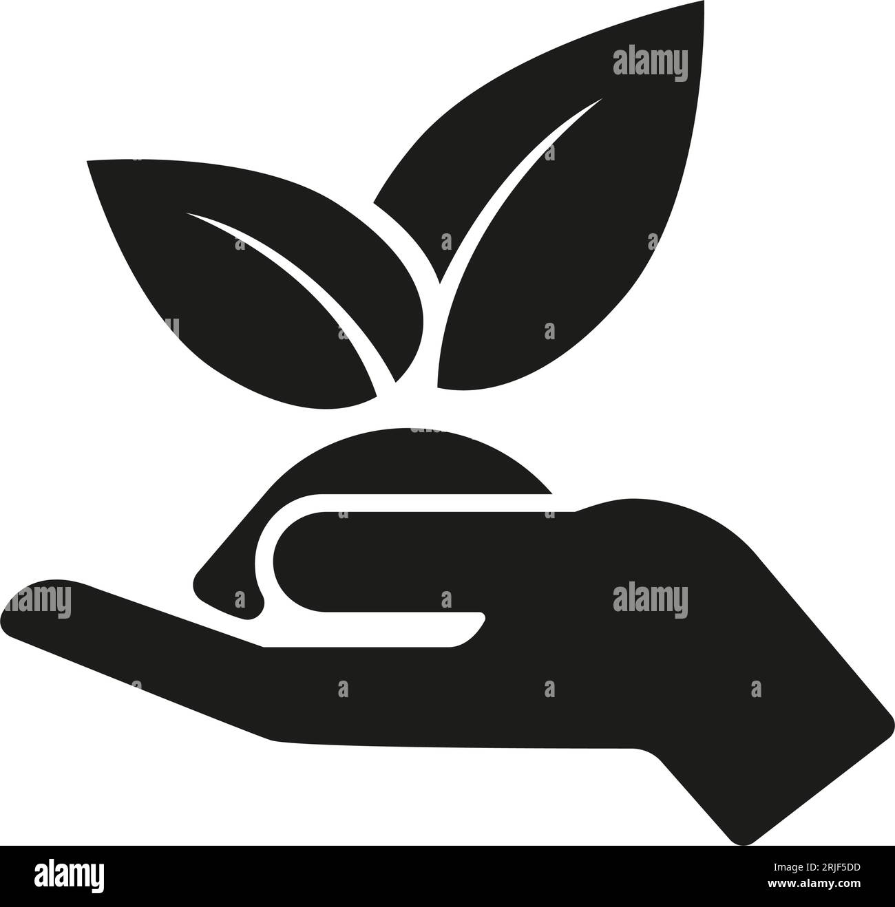 Hand holding plant label Stock Vector Images - Alamy