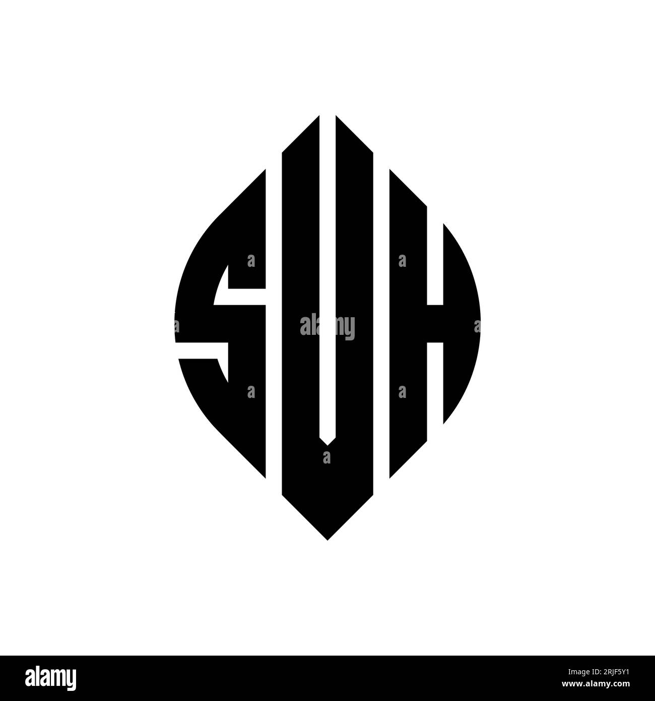 SVH circle letter logo design with circle and ellipse shape. SVH ...