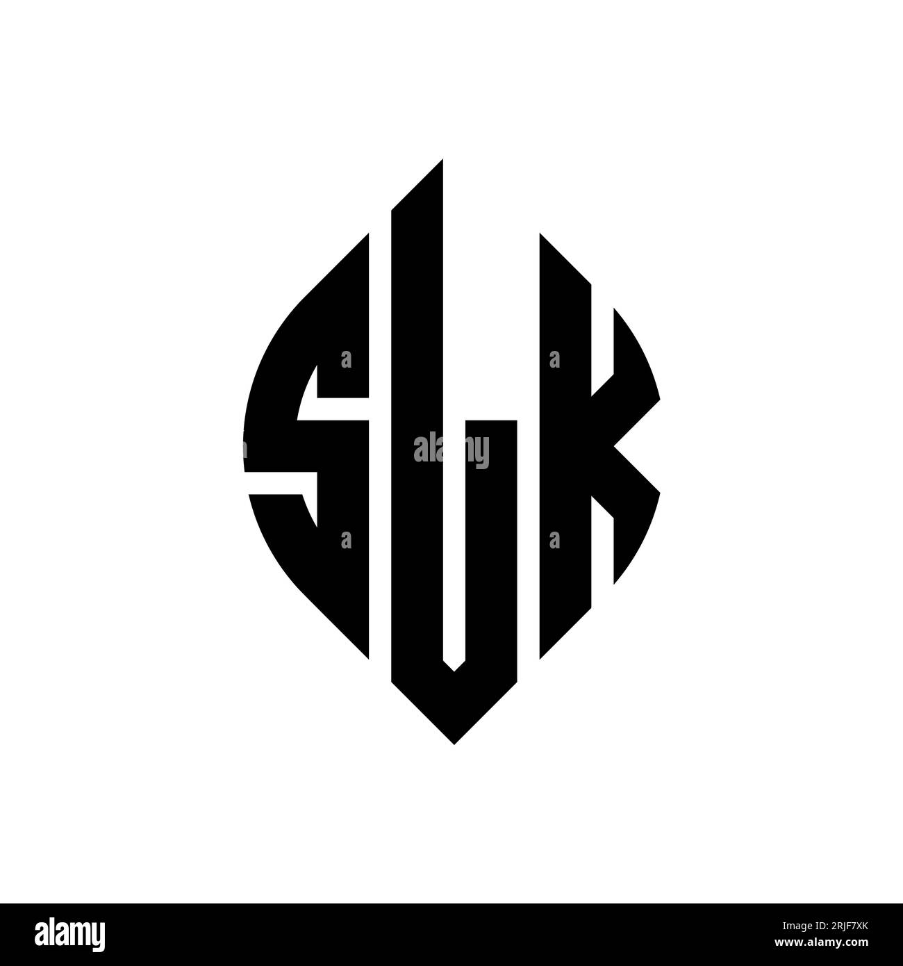 SLK circle letter logo design with circle and ellipse shape. SLK ...